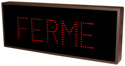 OUVERT | FERME LED Sign TCL1026GR-C478 (120-277 VAC) (11142 ...